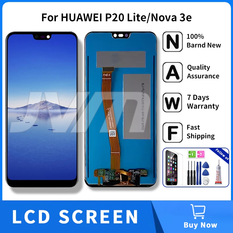 For HUAWEI P20 Lite Nova 3E LCD Touch Screen Replacement Ultra Clear ...
