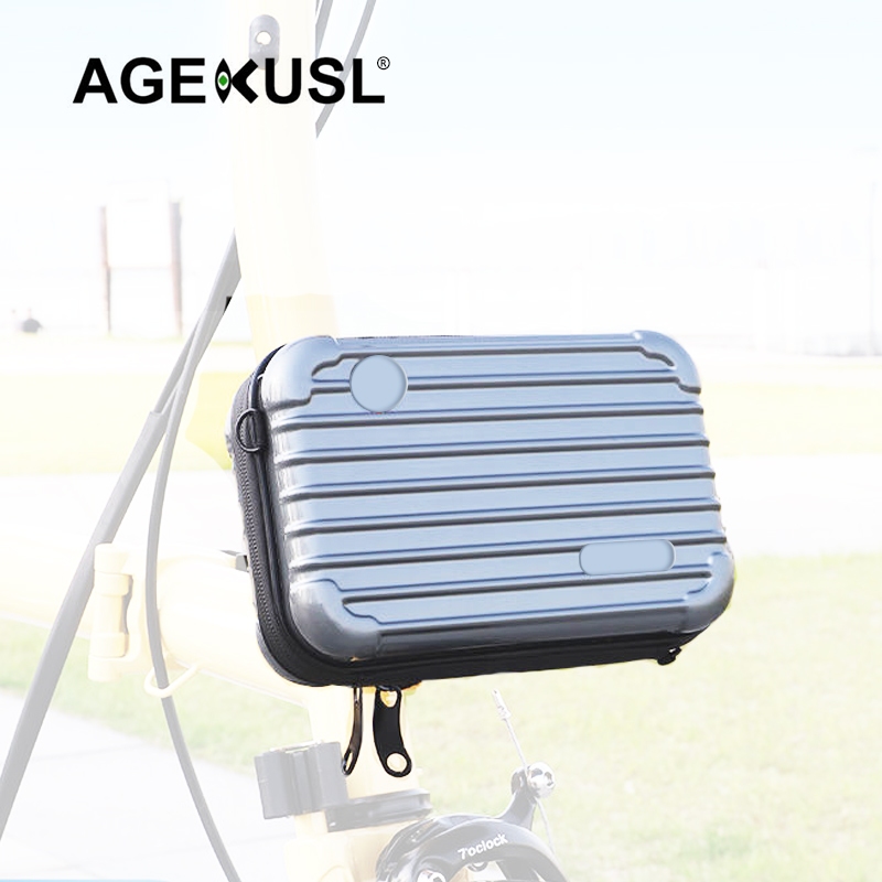 AGEKUSL Bike Basket Bag Front Rack Pack Carrier Bags For Brompton ...