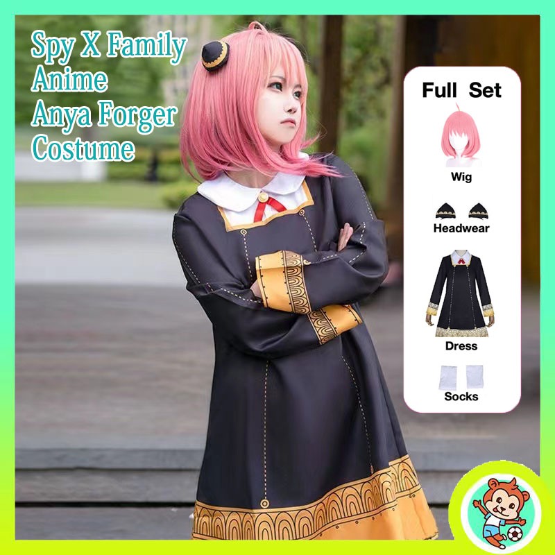 Anya Forger Costume for Kids Full Set Halloween Cosplay Costume for ...