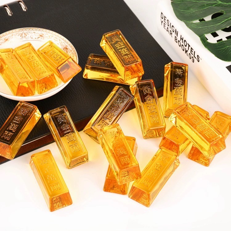 Crystal Gold Bar Golden Brick Citrine Glass Ornaments Mascot Lucky ...