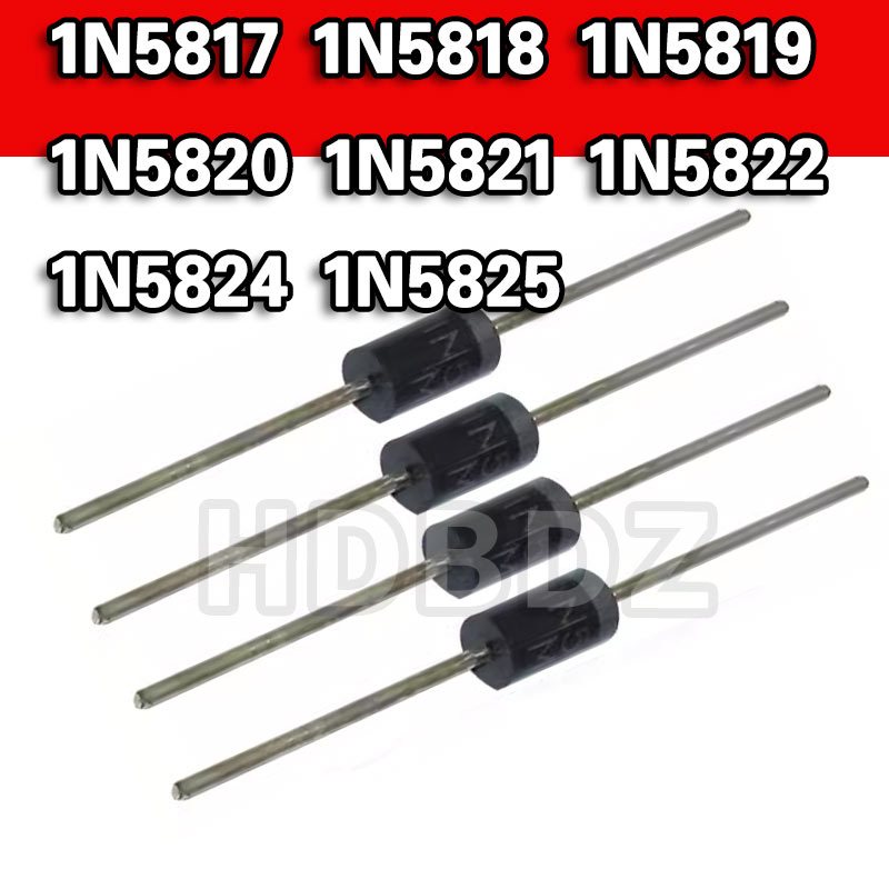 30pcs 1N5817 1N5818 1N5819 1N5820 1N5821 1N5822 1N5824 1N5825 MIC ...