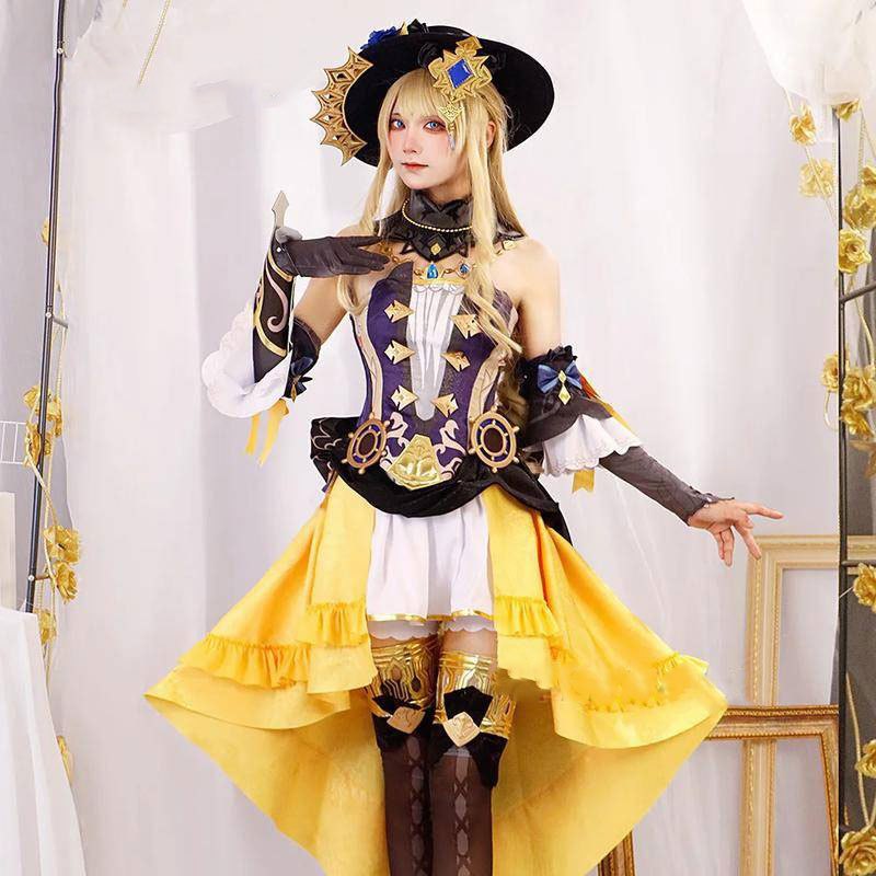 Hsctek Game Genshin Impact Navia Cosplay Costume Full Set Halloween ...