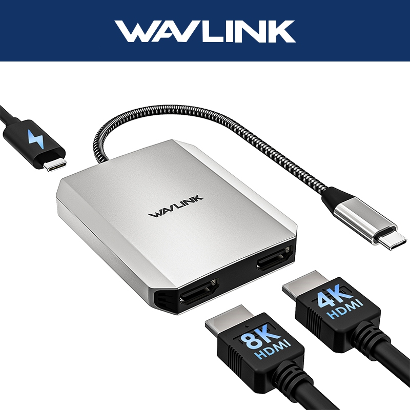 WAVLINK 3-In-1 HDMI Adapter With 95W Charging 8K@30Hz/4K@120Hz USB C to ...