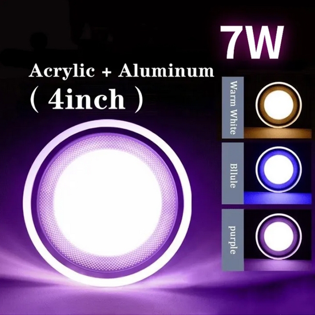 7W LED 3 Color Pin Light Downlight Recessed Pin Light Panel Ceiling ...