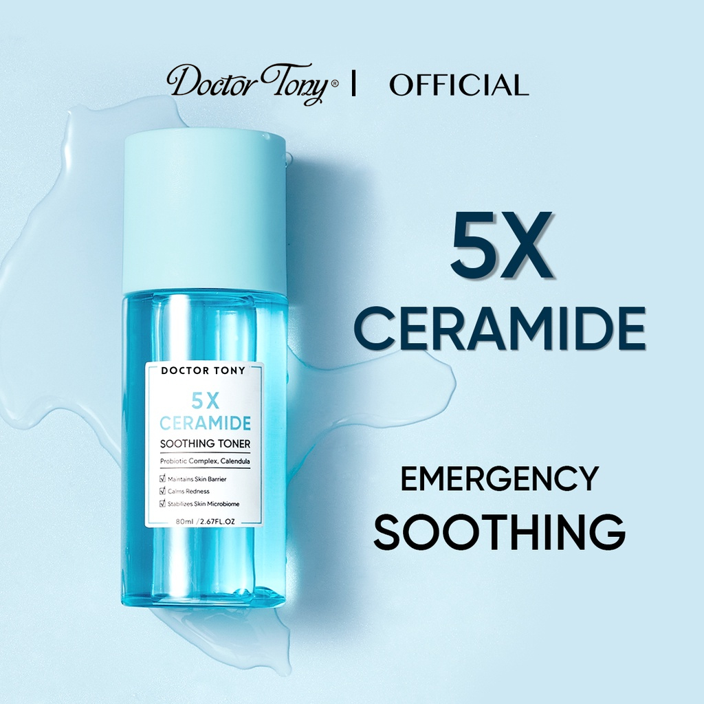 DOCTOR TONY 5x Ceramide Soothing Toner Skin Barrier Repair Toner With ...