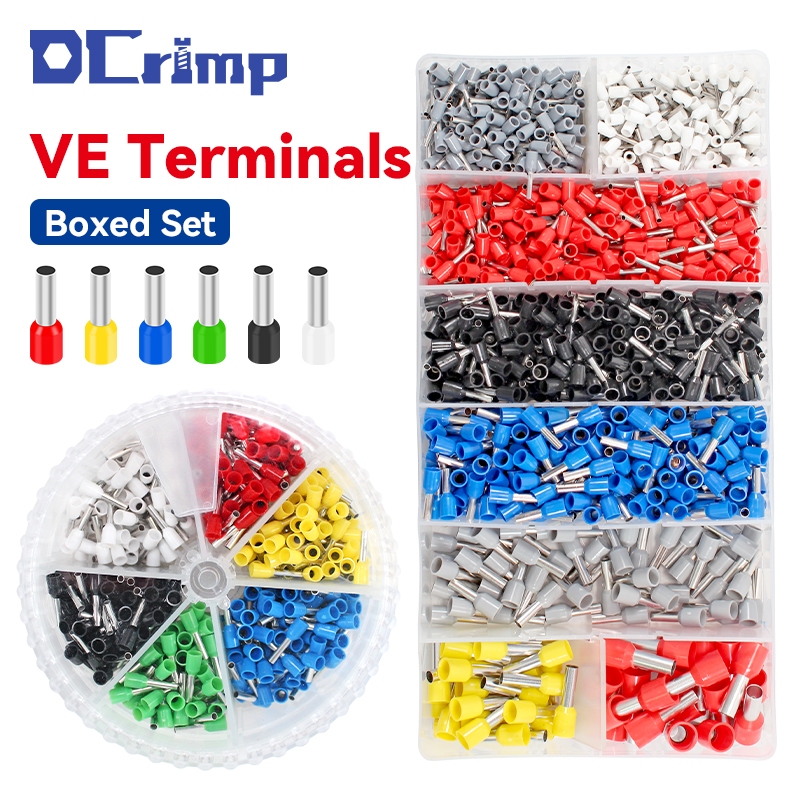 800/1200/1800/1900PCS Boxed VE Terminals kit Tubular Crimp Terminal ...