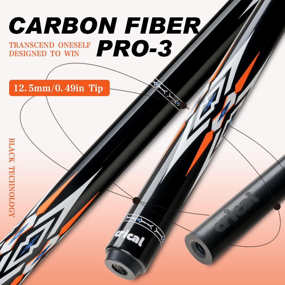 Carbon Fiber Pool Cue Stick CRICAL 58" Billiard Cue Sticks Professional ...