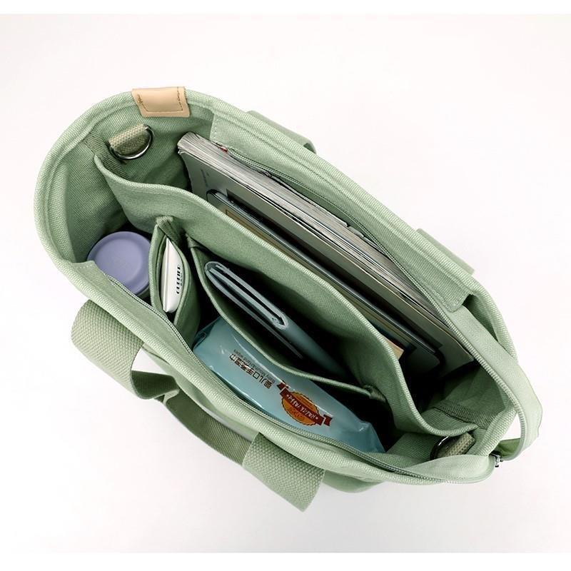 Large Canvas Single Shoulder Carrying Crossbody bag With Multiple ...
