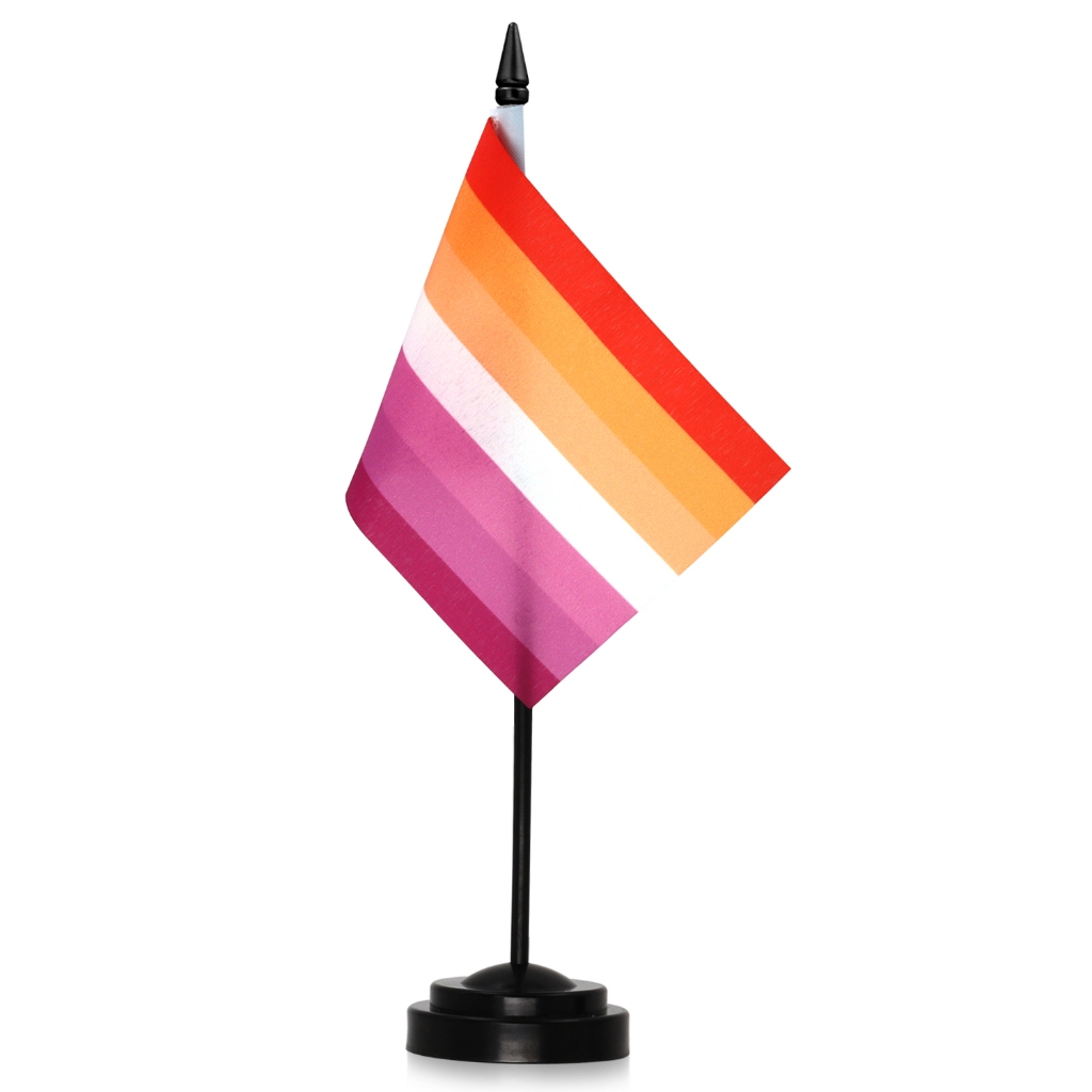 Anley LGBT Pride Desk Flag Set - 6x4 Inch Miniature Desktop Flag ...