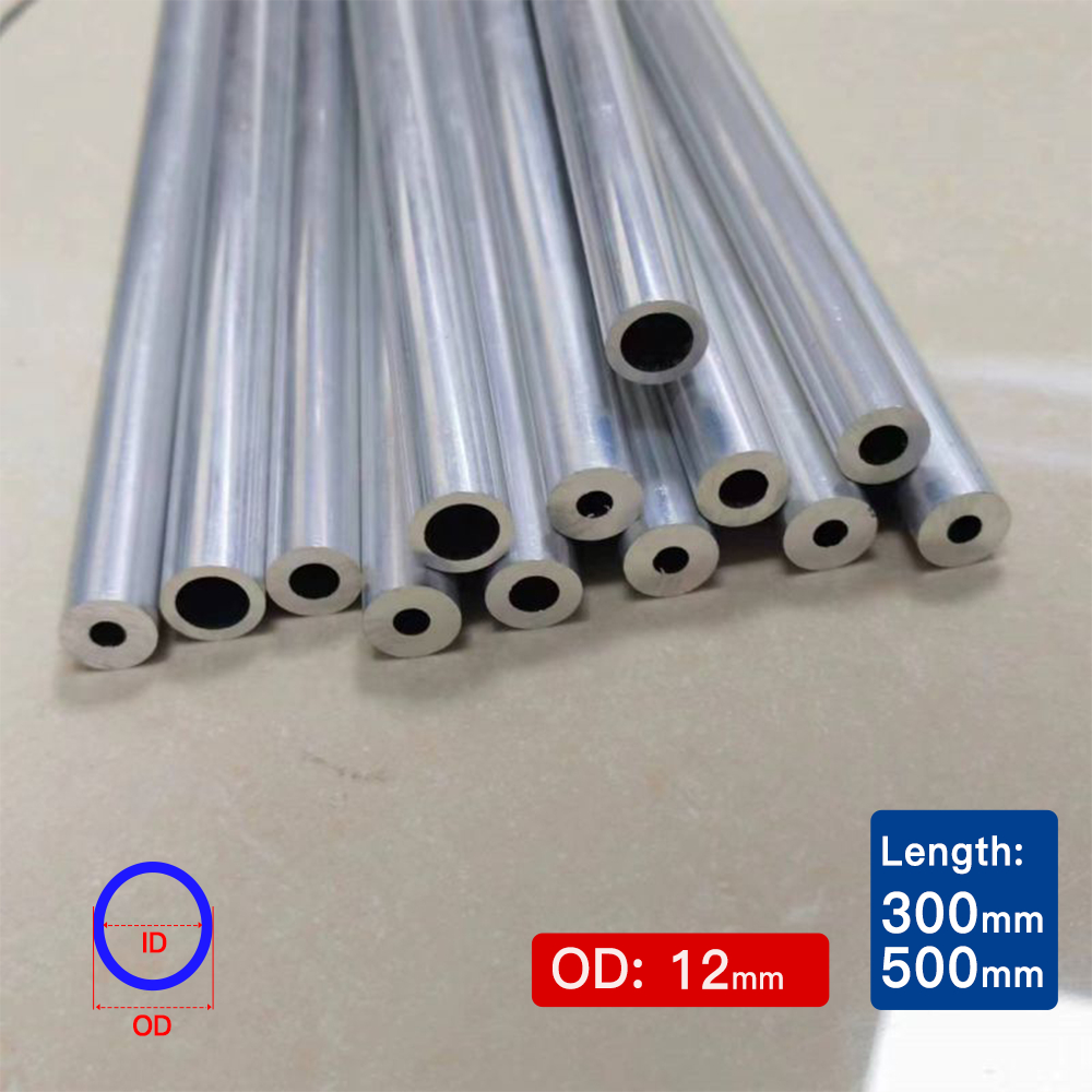 FUYI aluminum tube OD 12mm Straight roud pipe 300mm 500 length ...