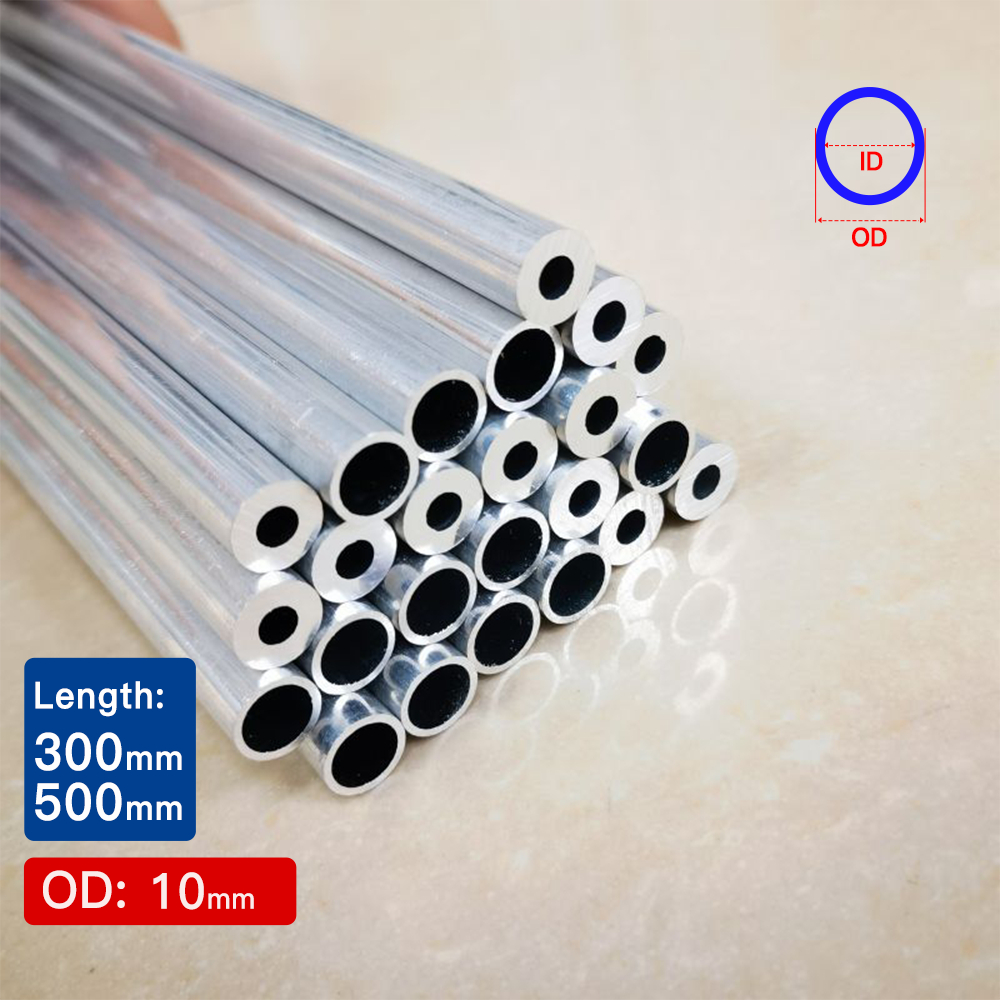 FUYI aluminum tube OD 10mm Straight roud pipe 300mm 500mm length ...