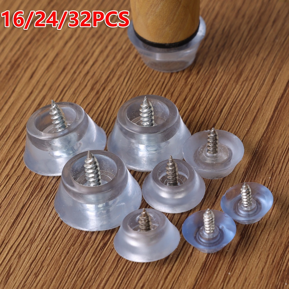16/24/32pcs Furniture Foot Cover With Screws Sofa/Table/Chair/Cabinet ...