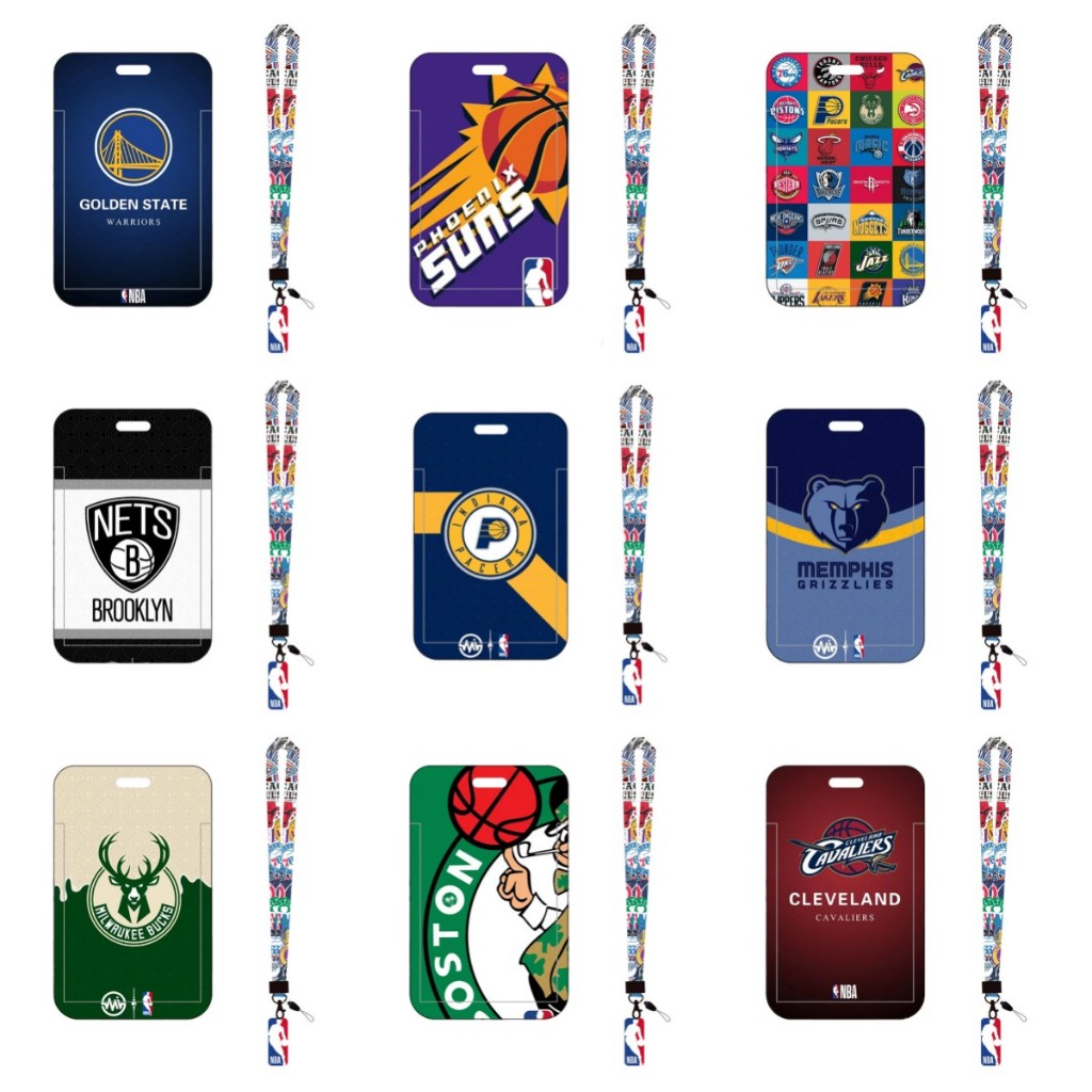 NBA Basketball Work Card Holders with Lanyard Waterproof Business Work ...