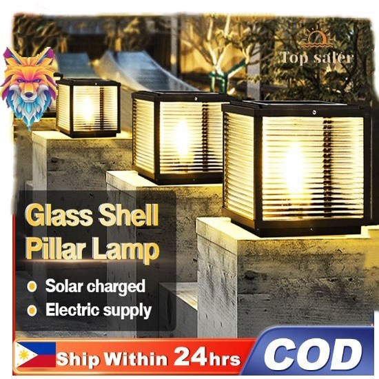 Solar Post Light solar light outdoor waterproof Solar Garden post lamp ...