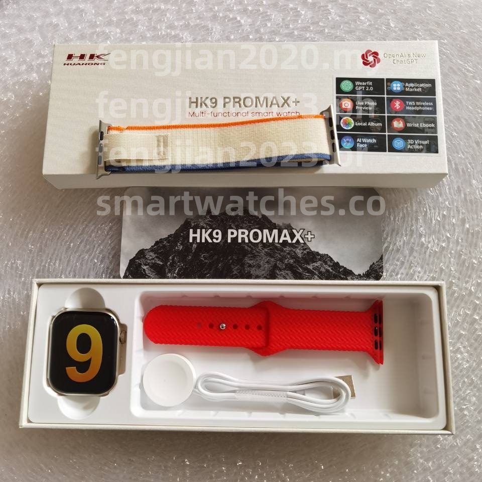 2024 HK9 Pro MAX+ /HK9 ULTRA2 MAX RAM 2GB GEN 4 AMOLED Smart Watch Men ...