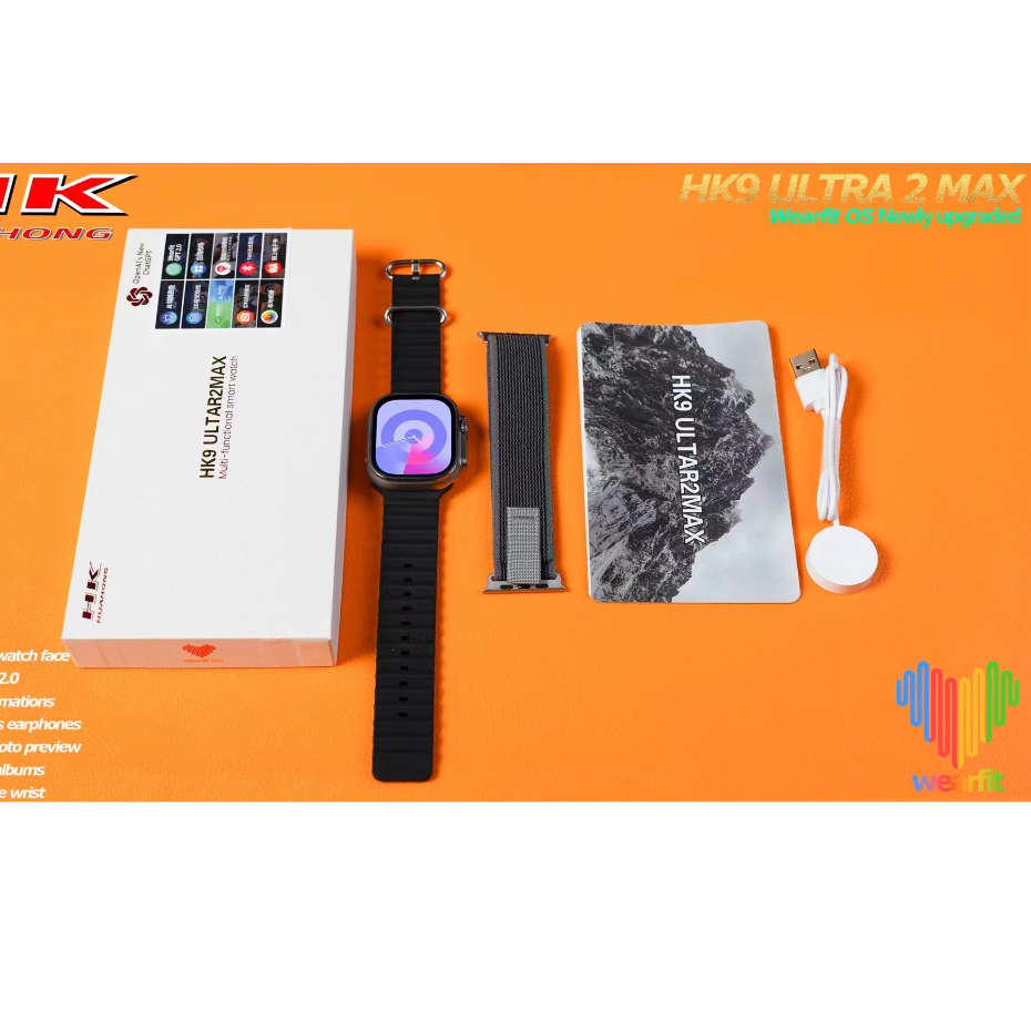2024 HK9 Pro MAX+ /HK9 ULTRA2 MAX RAM 2GB GEN 4 AMOLED Smart Watch Men Women Compass Smartwatch ...