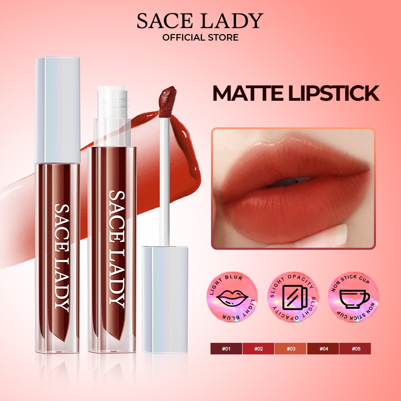 SACE LADY Liptint Waterproof Matte Liquid Lipstick Long-lasting Lip ...