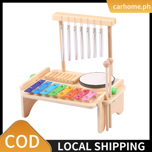 Wind Chime Combination Set Kids Drum Set Windchime Xylophone Drum Wood ...