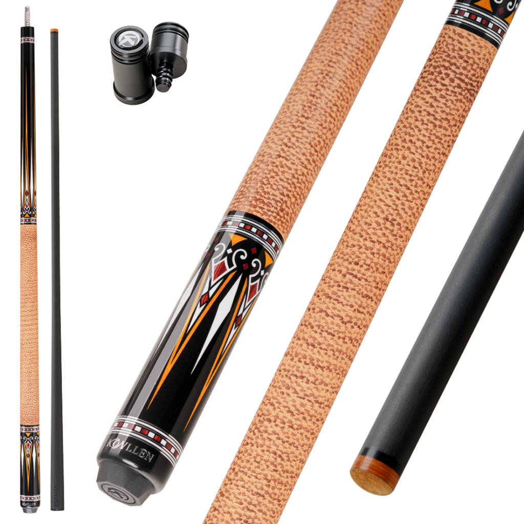 KONLLEN KL-05 Carbon Fiber Pool Cue Leather Wrap Professional (Carbon ...