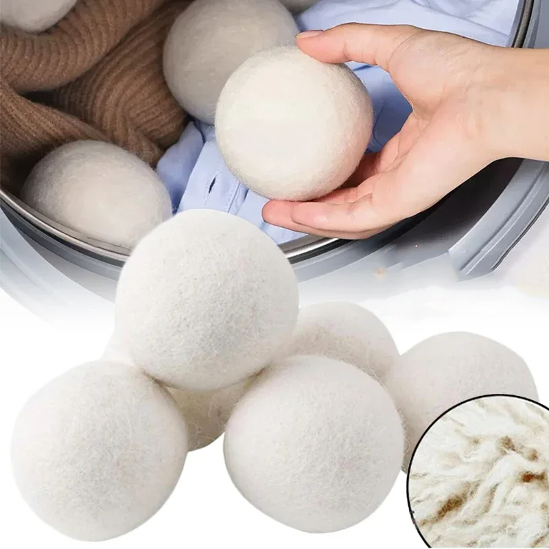 Wool Dryer Balls Reusable Fabric Dryer Softener Ball Washing Machine ...