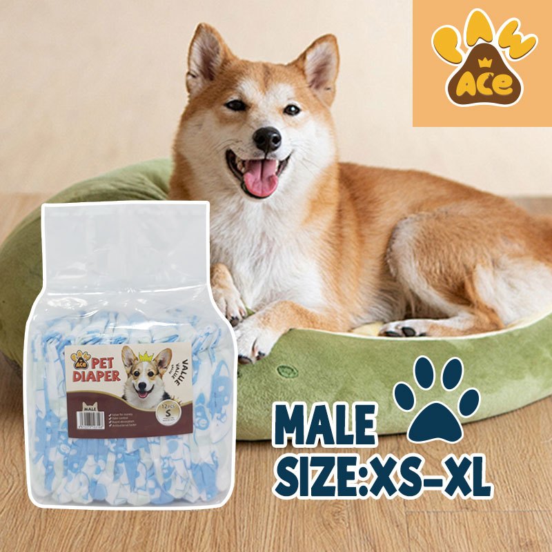 PAW ACE Pet Diaper Male Dog Diaper Puppy Cat Diaper Female Wraps Diaper ...