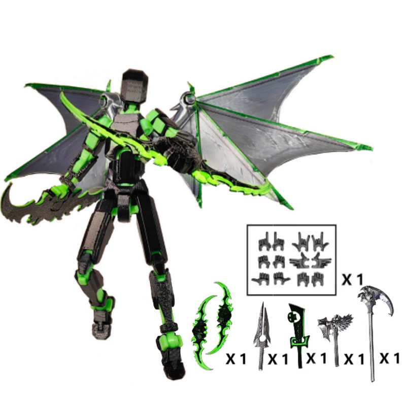 New Goods 3D Printing Lucky 13 Action Figure T13 Devil Golden Wing ...