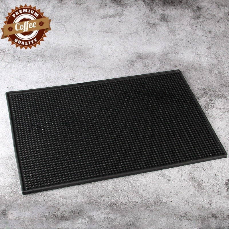 PVC Anti-slip Bar Rubber Mat Black Rubber Service Bar Spill Mat Coffee ...