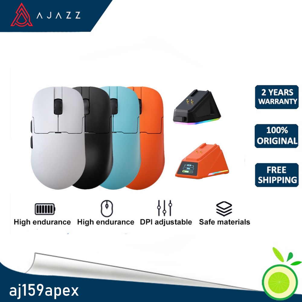Ajazz aj159 apex Gaming mouse PAW3950 Wireless three-mode 3395 lightweight pro with charger ...