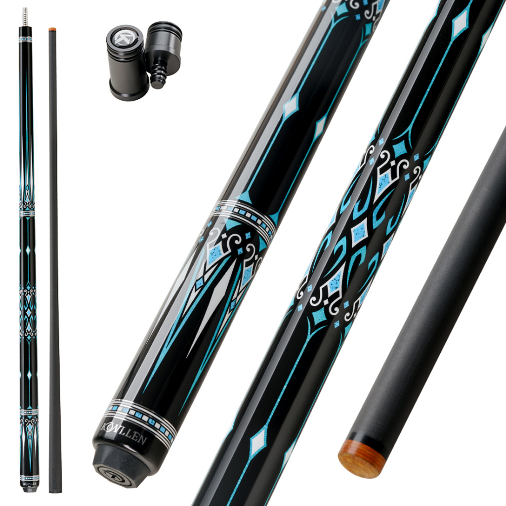 KONLLEN KL-05 Carbon Fiber Pool Cue Leather Wrap Professional (Carbon ...