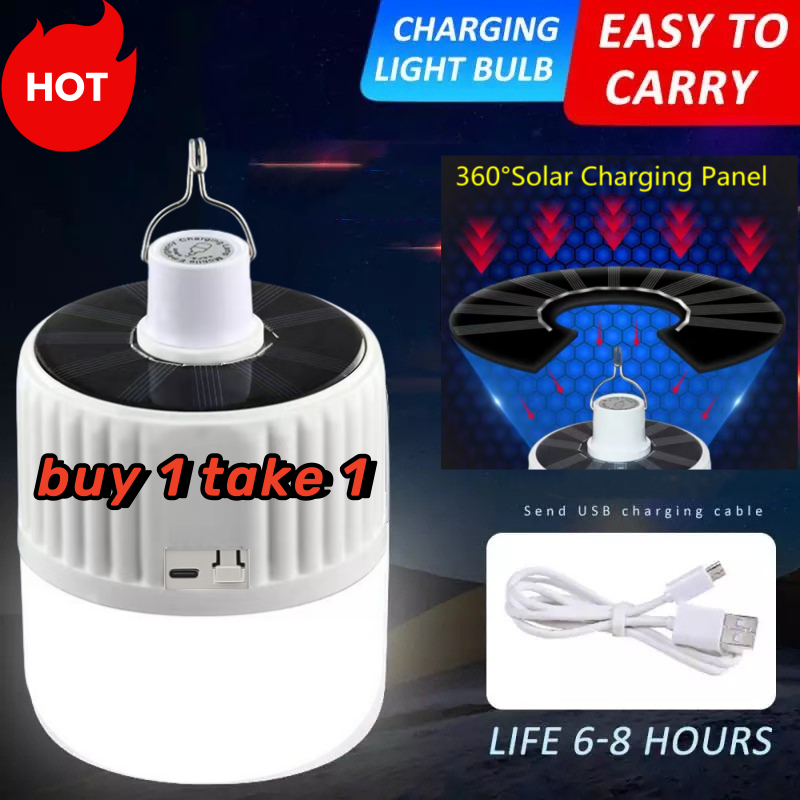[ BUY 1 TAKE 1 ]NEW Portable Solar Light 100W LED Emergency ...