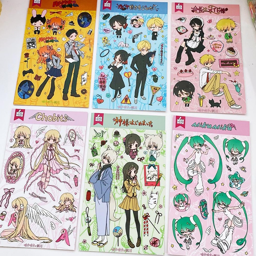 Anime Character Stickers Handbook Stickers diy Cute Cartoon Material ...