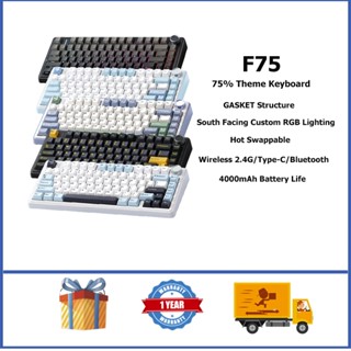 AULA F75 Wireless Mechanical Keyboard 75% GASKET Structure RGB Hot ...