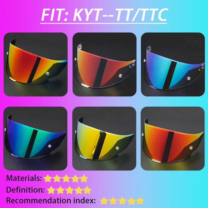 Under ARMY Suitable for KYT TT/TTC Helmet Mask Sun Visor Lens Anti-Fog ...