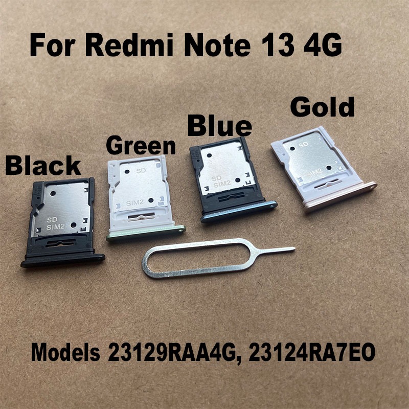 New For Xiaomi Redmi Note 13 4G Sim Card Tray Slot Holder Socket ...