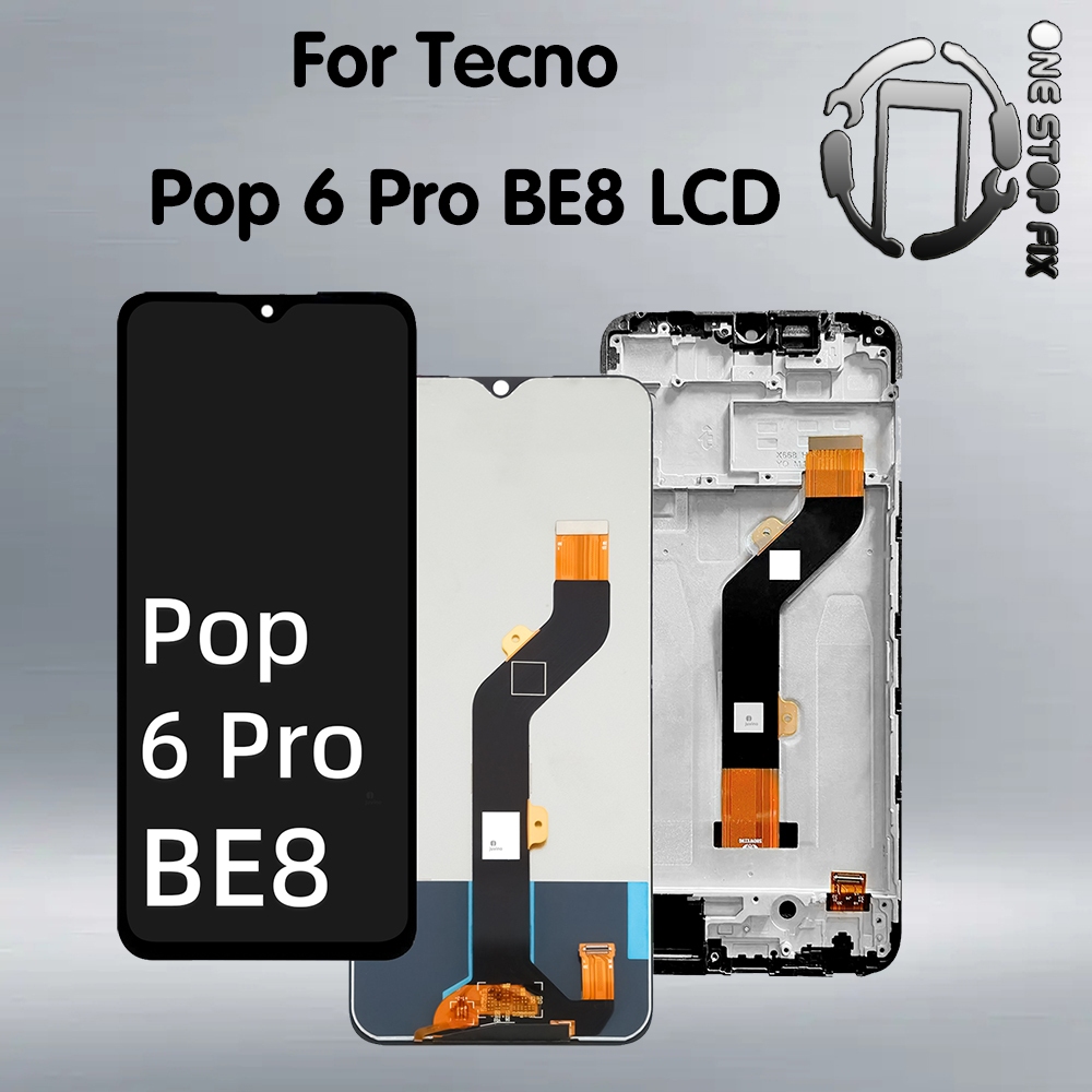 For Tecno Pop 6 Pro BE8 LCD Original Display Screen and Touch Screen ...