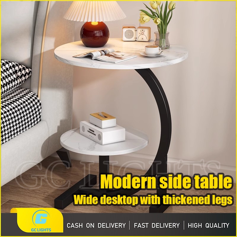Side Table Simple Mini Bedside Coffee Table Round Small Table Living ...