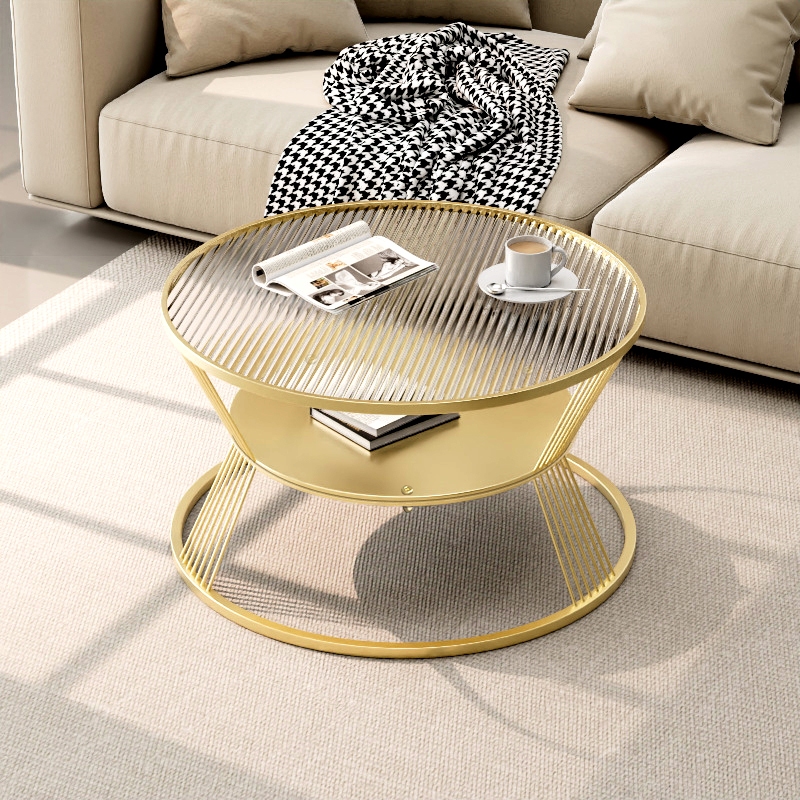 Cream Style Coffee Table Round Coffee Table Living Room Balcony Leisure ...