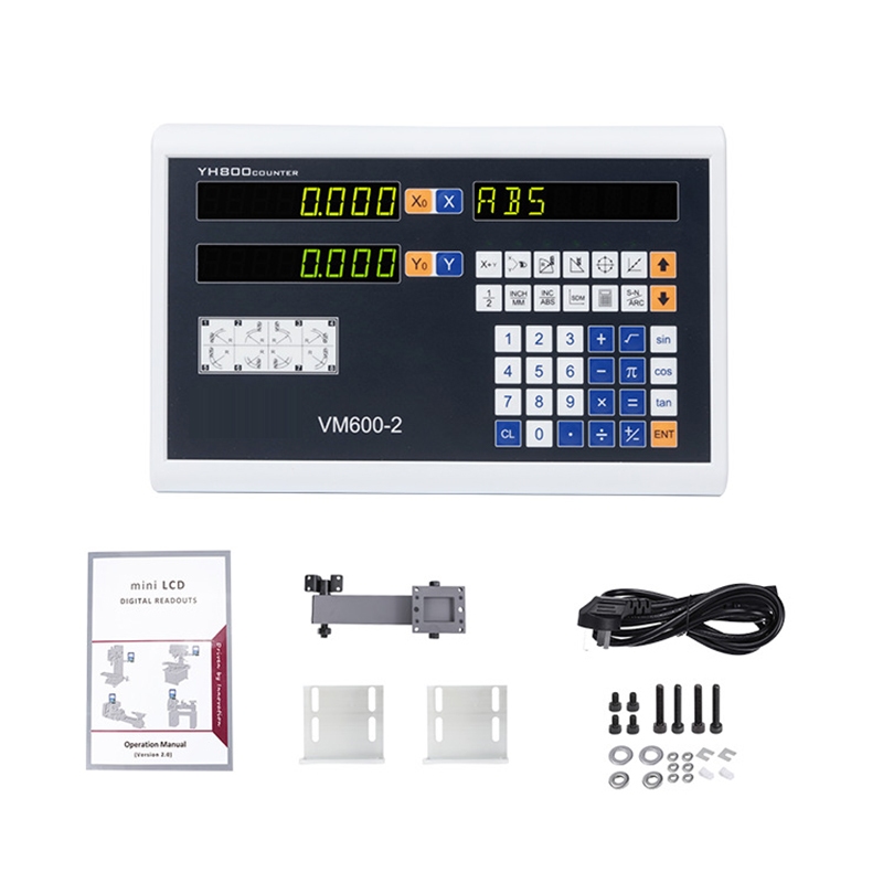 YH DRO 2-AXIS 3 Axis Digital Readout Counter Linear Scale Travel 100-1020mm for Milling Lathe ...
