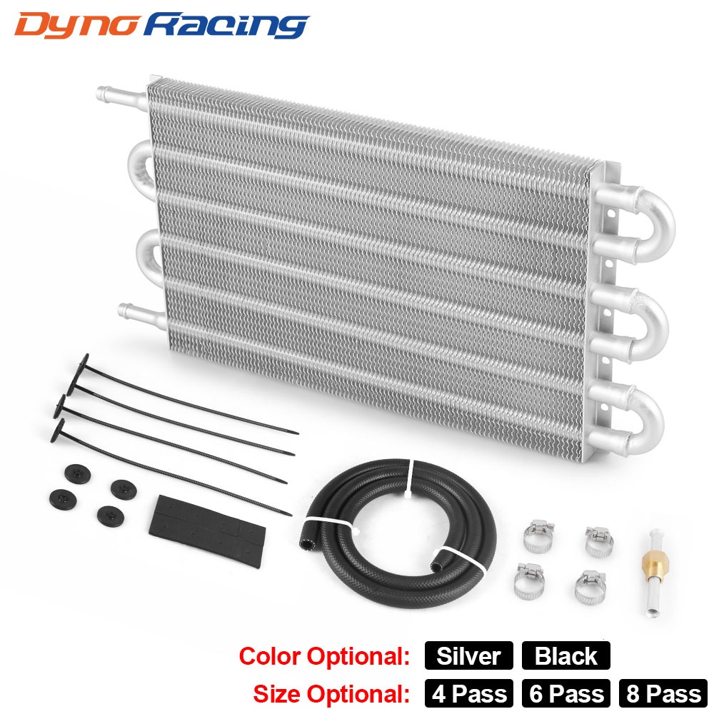 4 Row 6 Row 8 Row Aluminum Remote Transmission Oil Cooler Auto-Manual ...