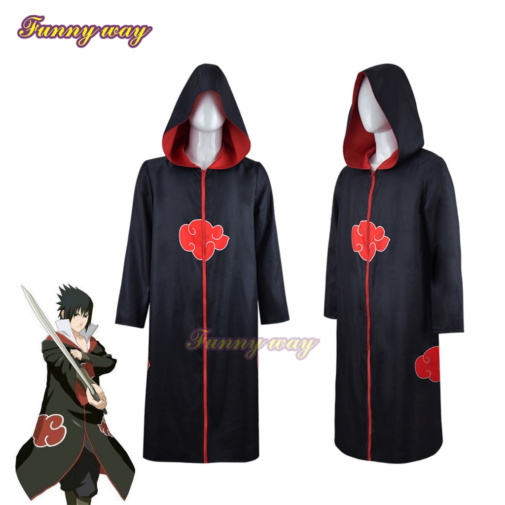 Akatsuki Costumes Ninja Itachi Hooded Robe Halloween Costumes for Kids ...