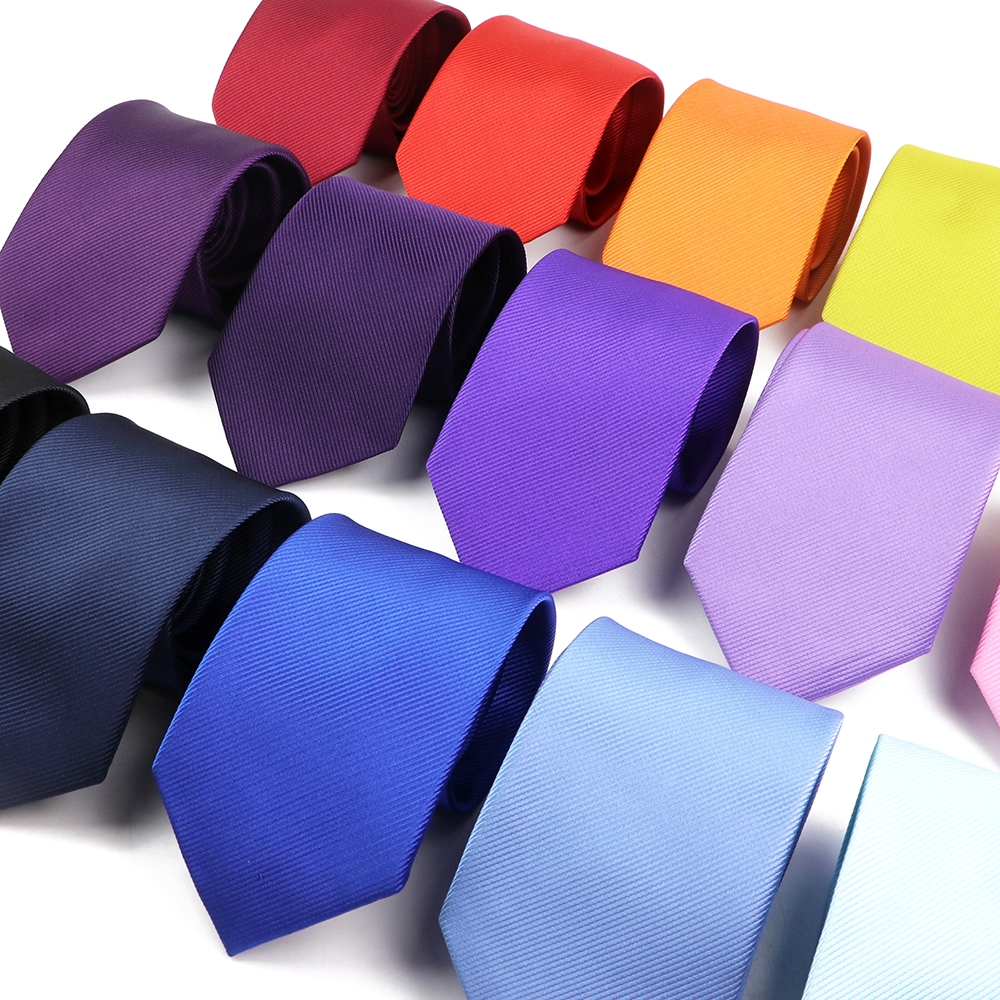 Classic Solid Color Ties For Men Business Wedding Party 8cm Necktie ...