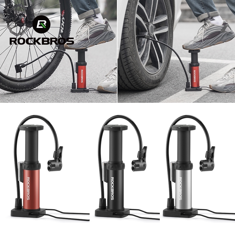 ROCKBROS Bike Mini Pump High Pressure 80PSI Bike Air Pump AV/FV ...