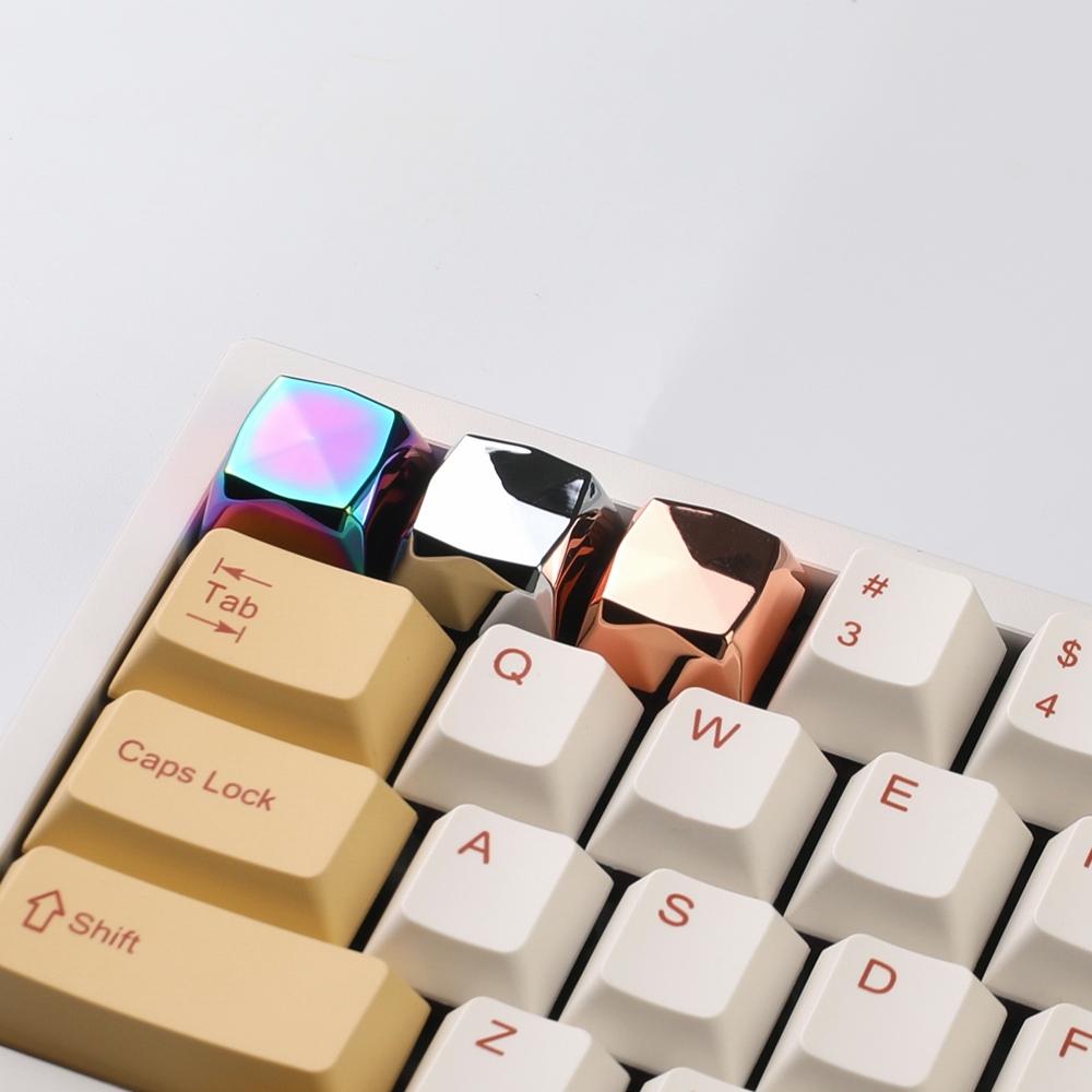 ESC Princess Squares Diamond Metal Keycaps Colored Silver Gold ...