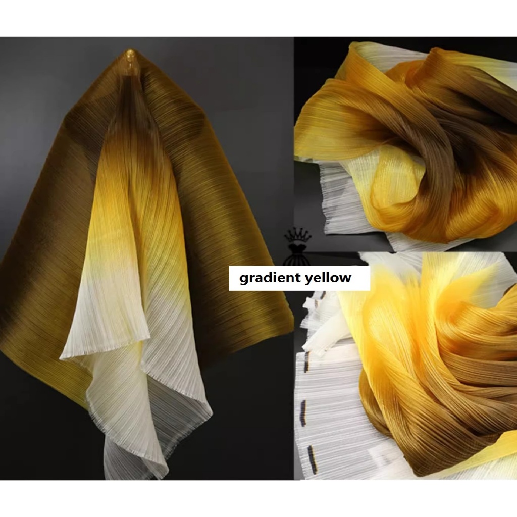 gradient color fabric wrinkle organza to make a ceremonial dress or DIY ...