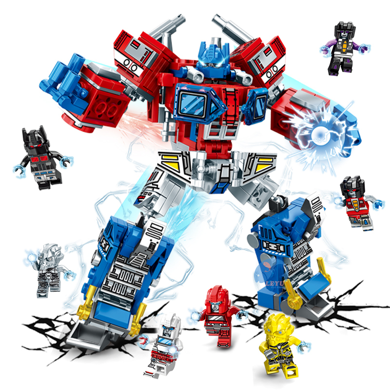 Building Blocks Transformers Toys Optimus Prime Robot Bumblebee Warrior ...