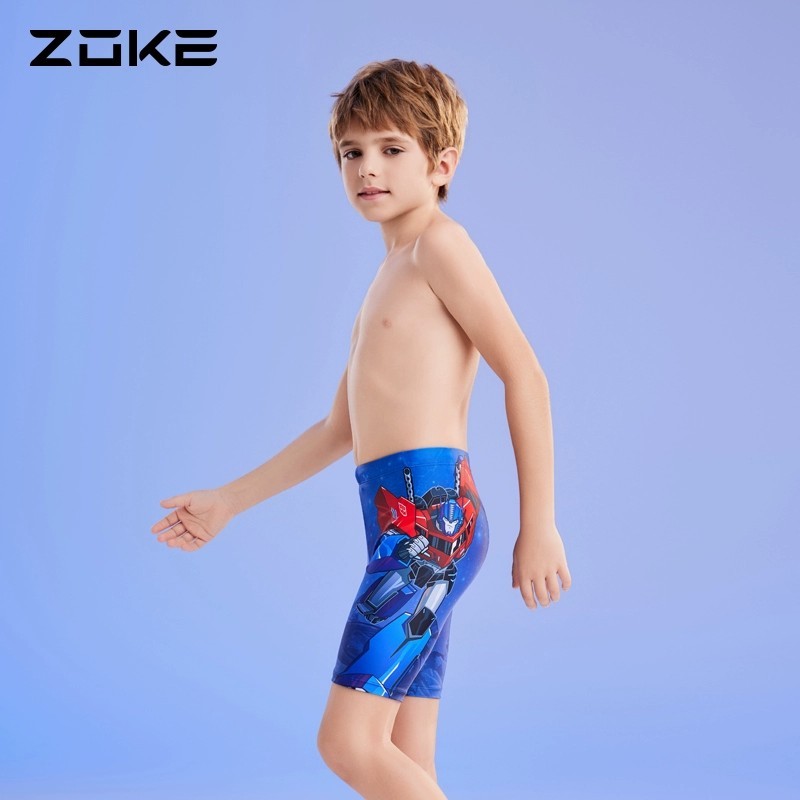 Boys Professional Swimwear UPF50+ Zoke Teenager Training Swimming Trunk ...