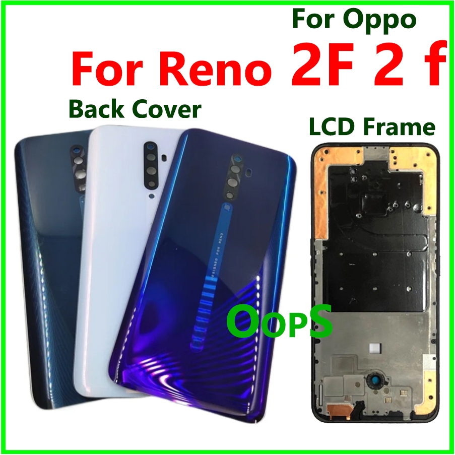 For Oppo reno 2F 2 f LCD Front Middle Frame Bezel Holder Back Door ...