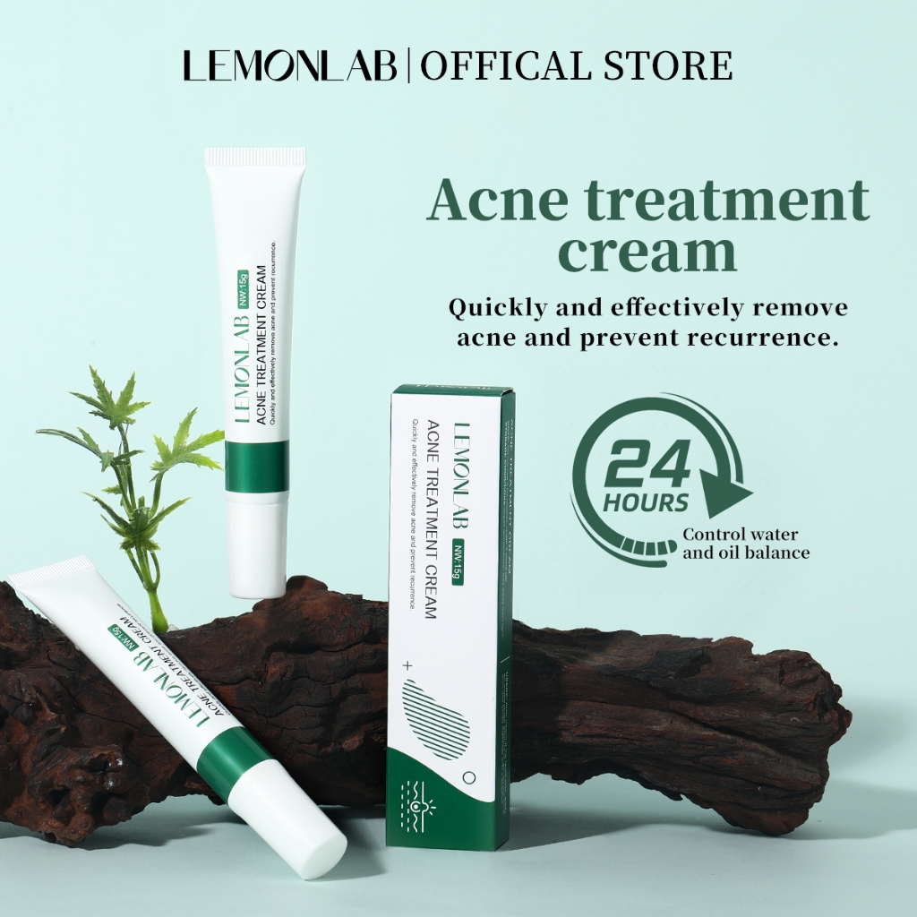LEMONLAB Acne Treatment Cream 15g Salicylic Acid Pimple Eraser Blemish Spot Removal Marks Fading ...