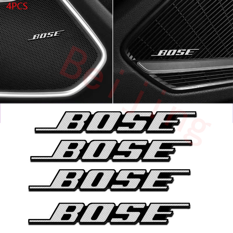 4Pcs Aluminum BOSE Car Music Speaker Sticker Emblem Audio Player Badge ...