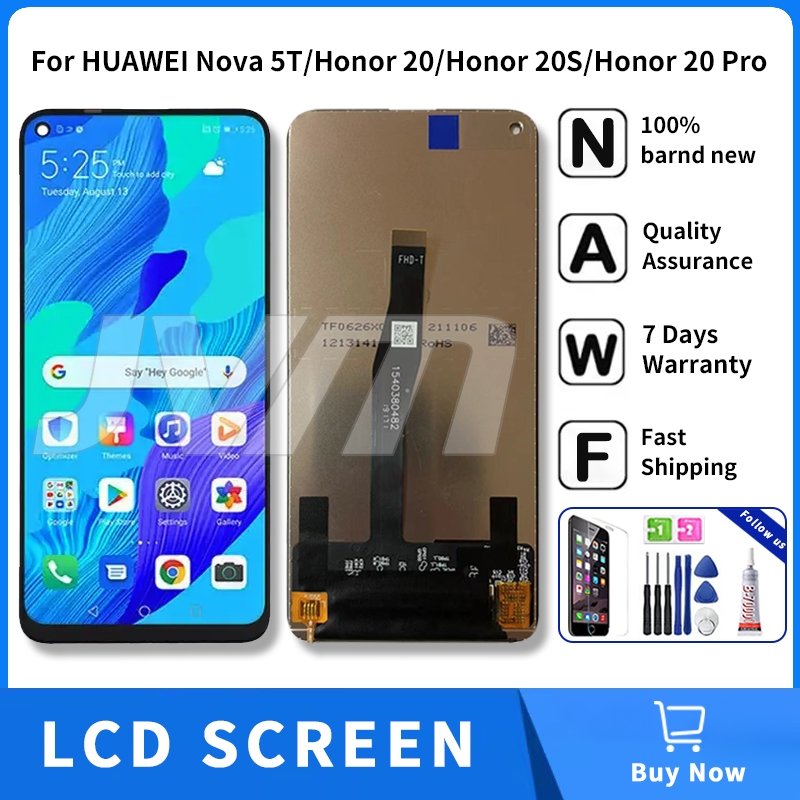 For HUAWEI Nova 5T Honor 20 Honor 20S Honor 20 Pro LCD Touch Screen Replacement Ultra Clear LCD ...